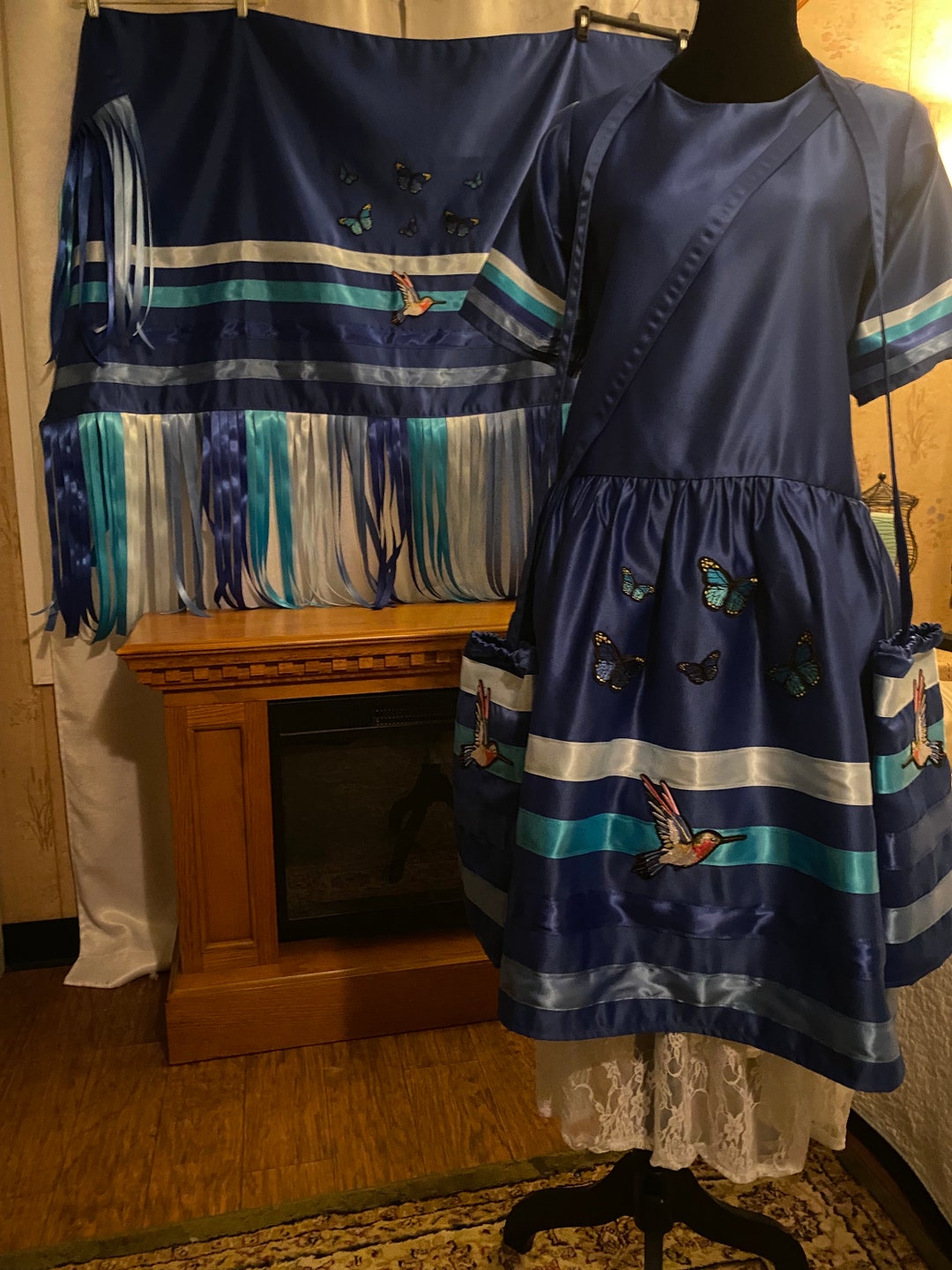 Adult Ribbon Shawl and Dress and Leggings Set - Etsy