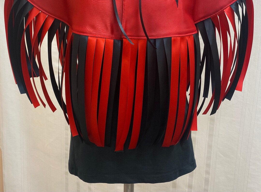 Red and Black Cape Bib - Etsy