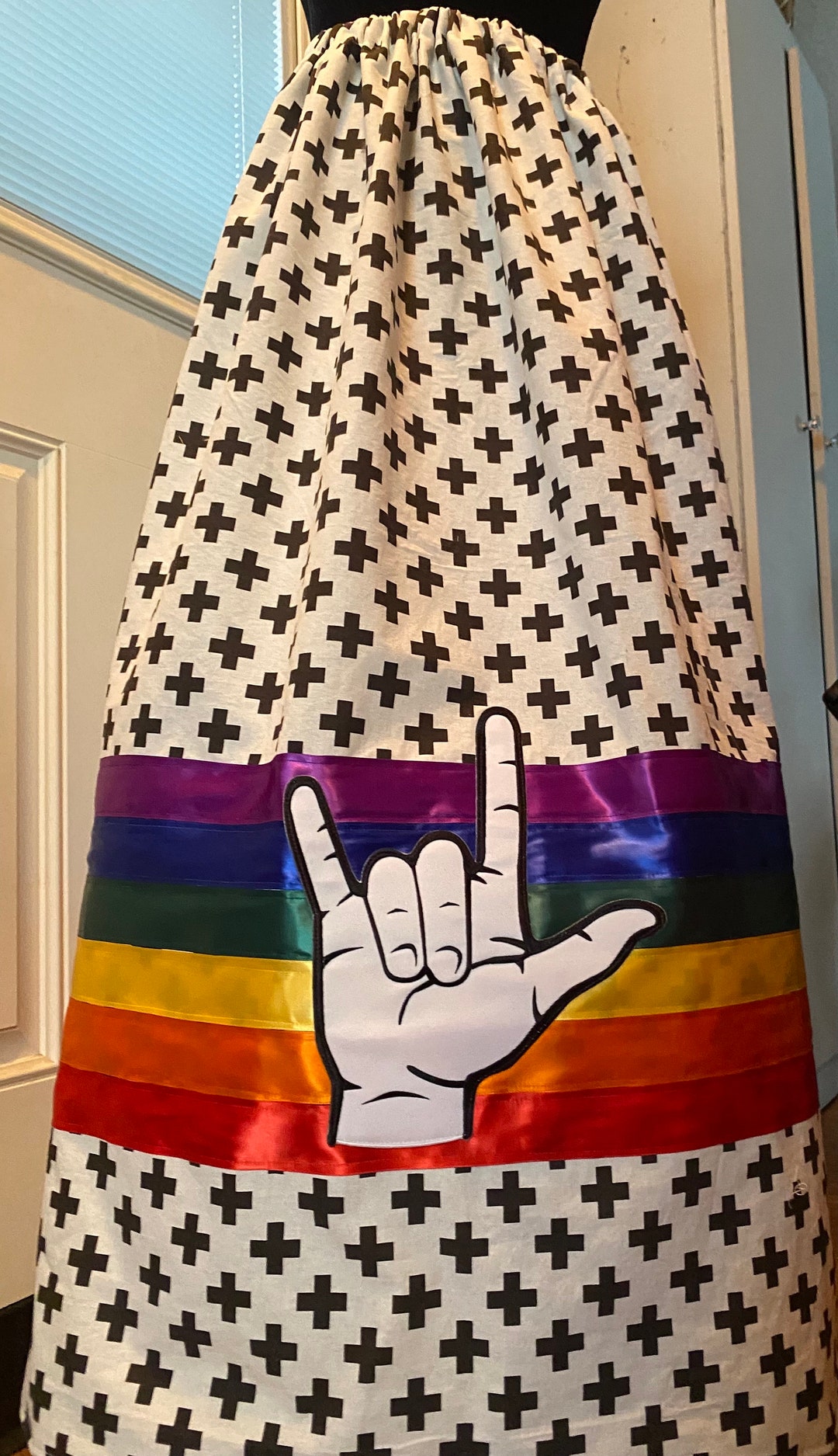 ASL I Love You Rainbow Ribbon Skirt - Etsy