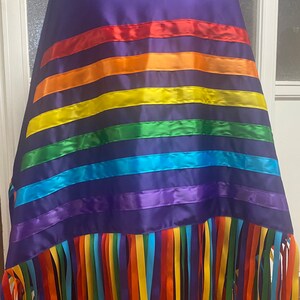Rainbow Ribbon Shawl - Etsy