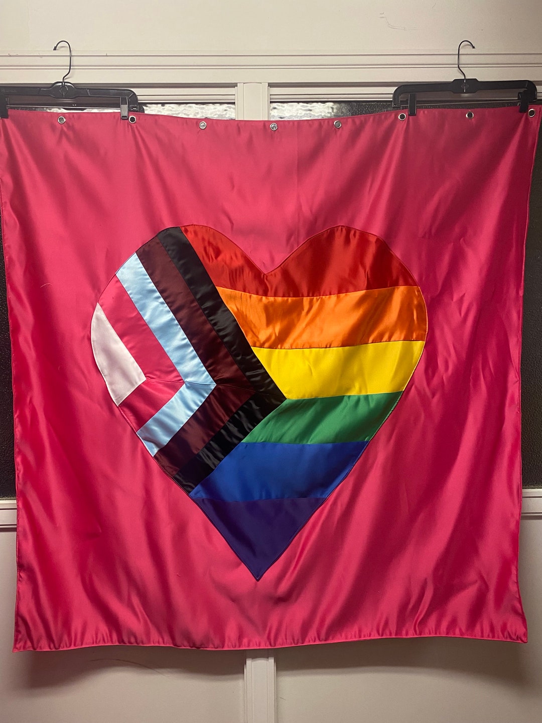 Progress Pride Heart Flag - Etsy
