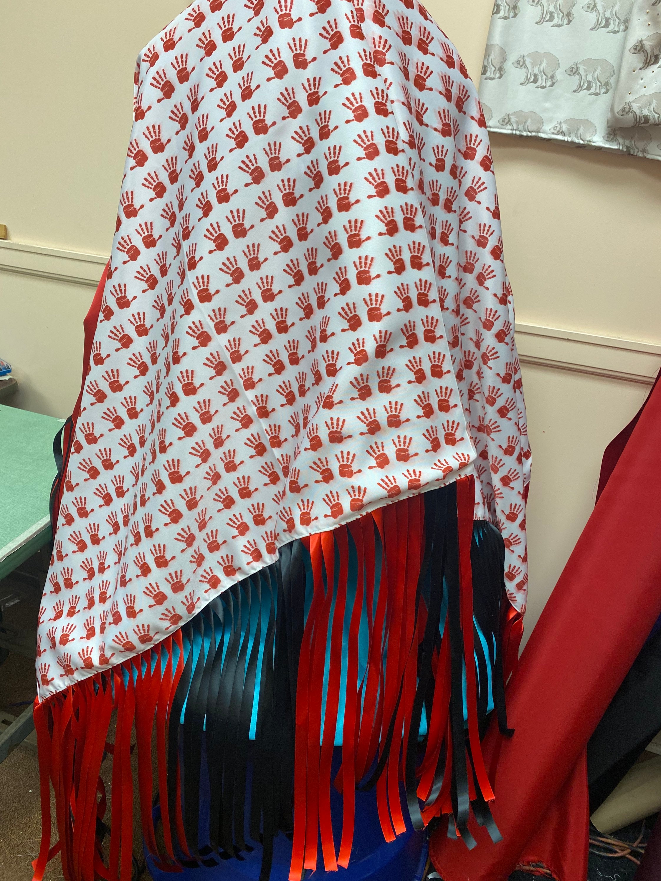 Embroidered MMIW Ribbon Shawl | Etsy