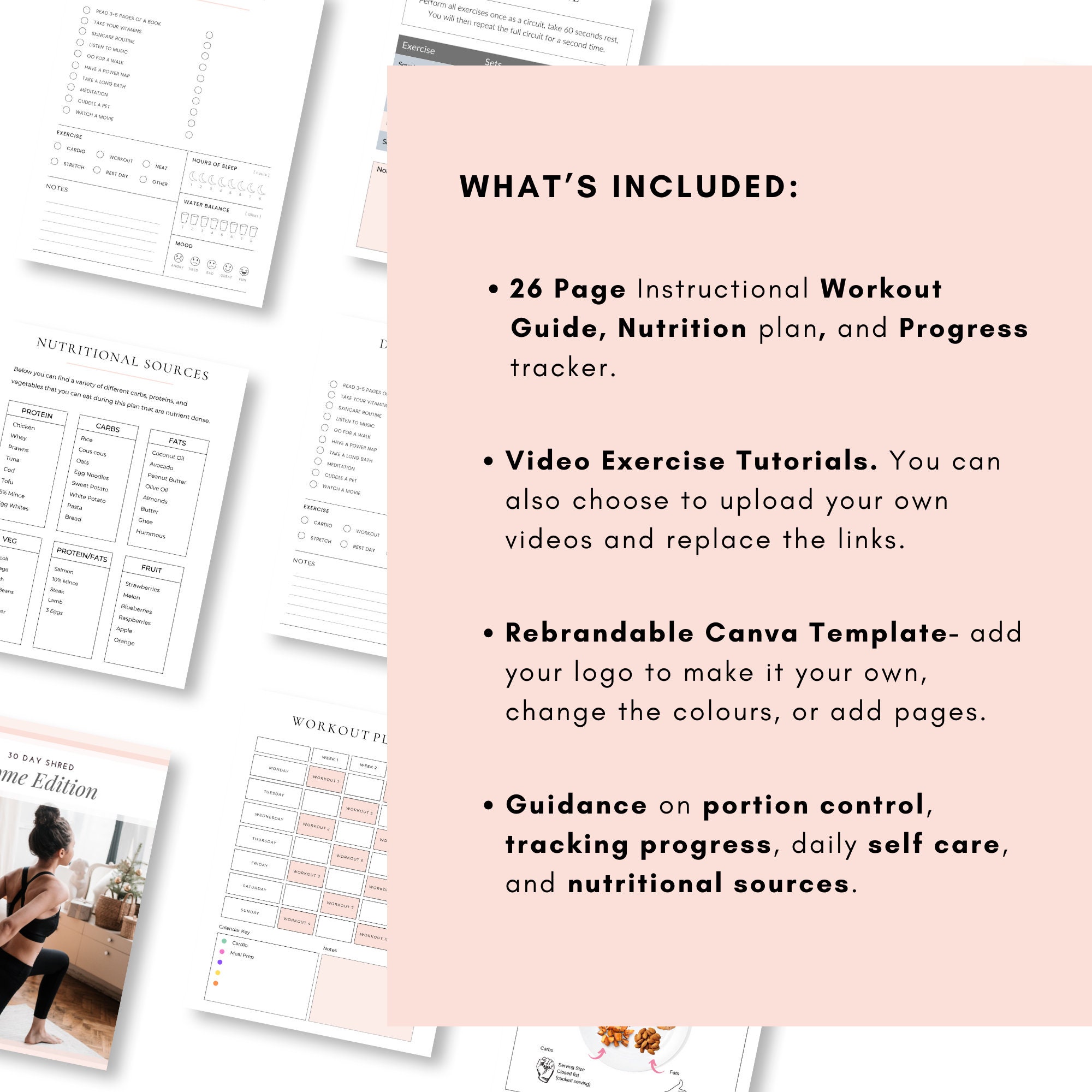 White Label 30 Day Home Workout Plan for Coaches 30 Day Fat Loss Plan ...