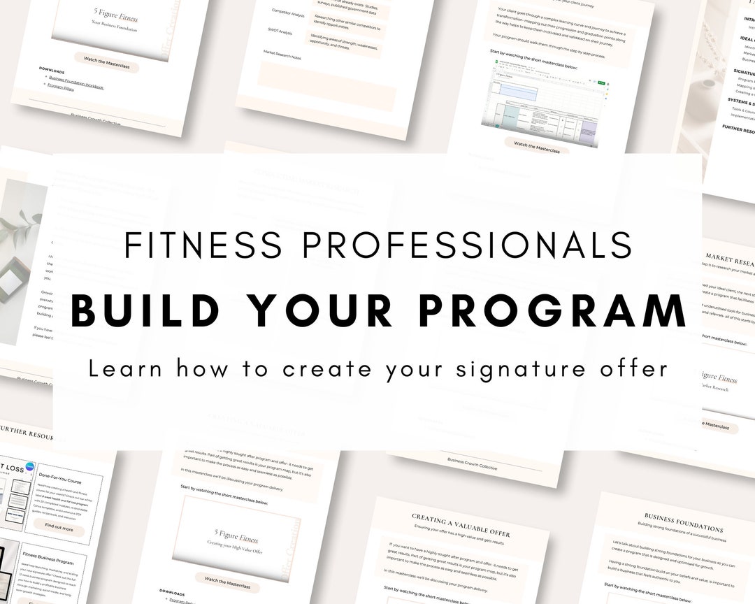 Create Your Signature Health and Fitness Program | Fitness Program ...
