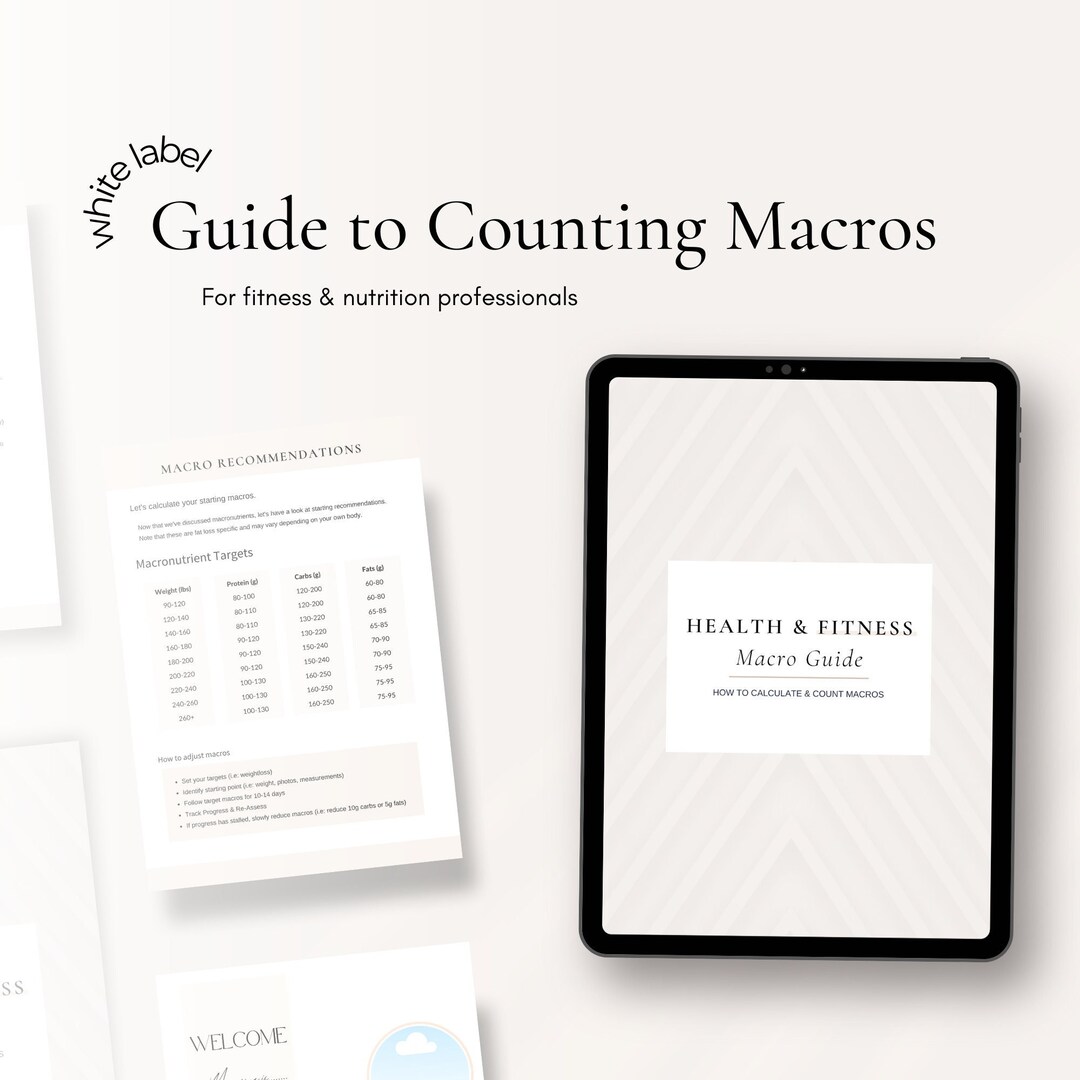 White Label Ebook Guide Counting Macronutrients | How to Count Macros Template | How to Track ...
