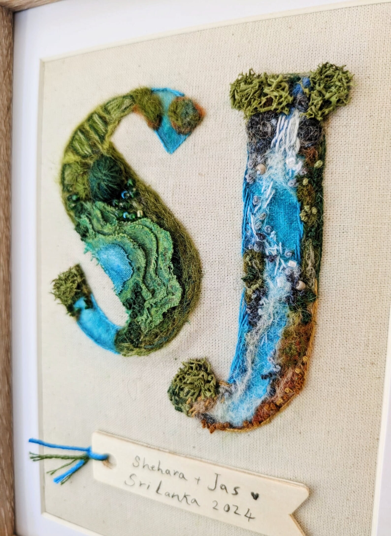 Custom 3D Landscape Letters | Embroidery | Fibre and Felting Art - Etsy