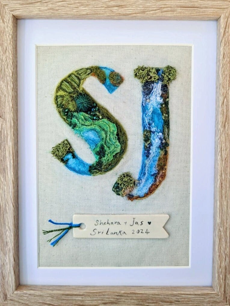 Custom 3D Landscape Letters | Embroidery | Fibre and Felting Art - Etsy