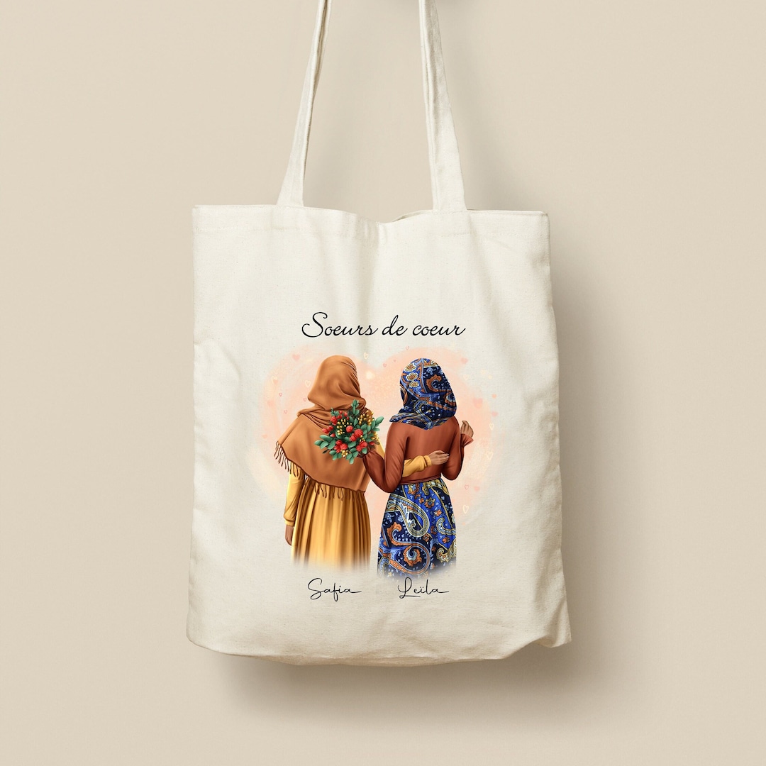 Personalized Tote Bag Best Friends Model Sisters With a - Etsy