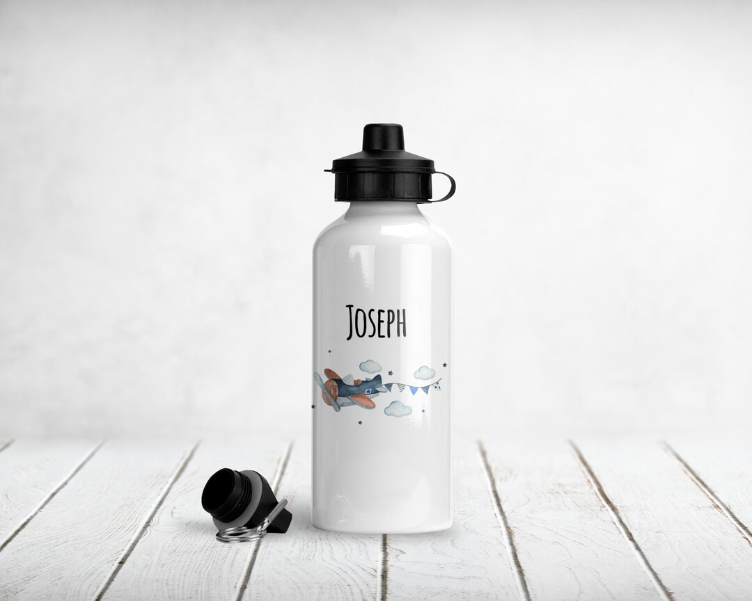 Gourde personnalisée, Bouchon sport, 500ml, Avion - Etsy France
