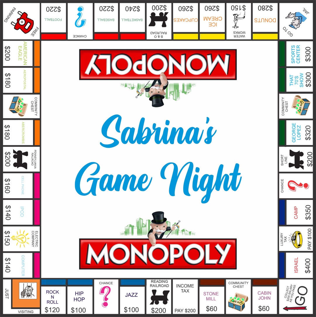 Custom Monopoly Board All Occasions Logo - Etsy