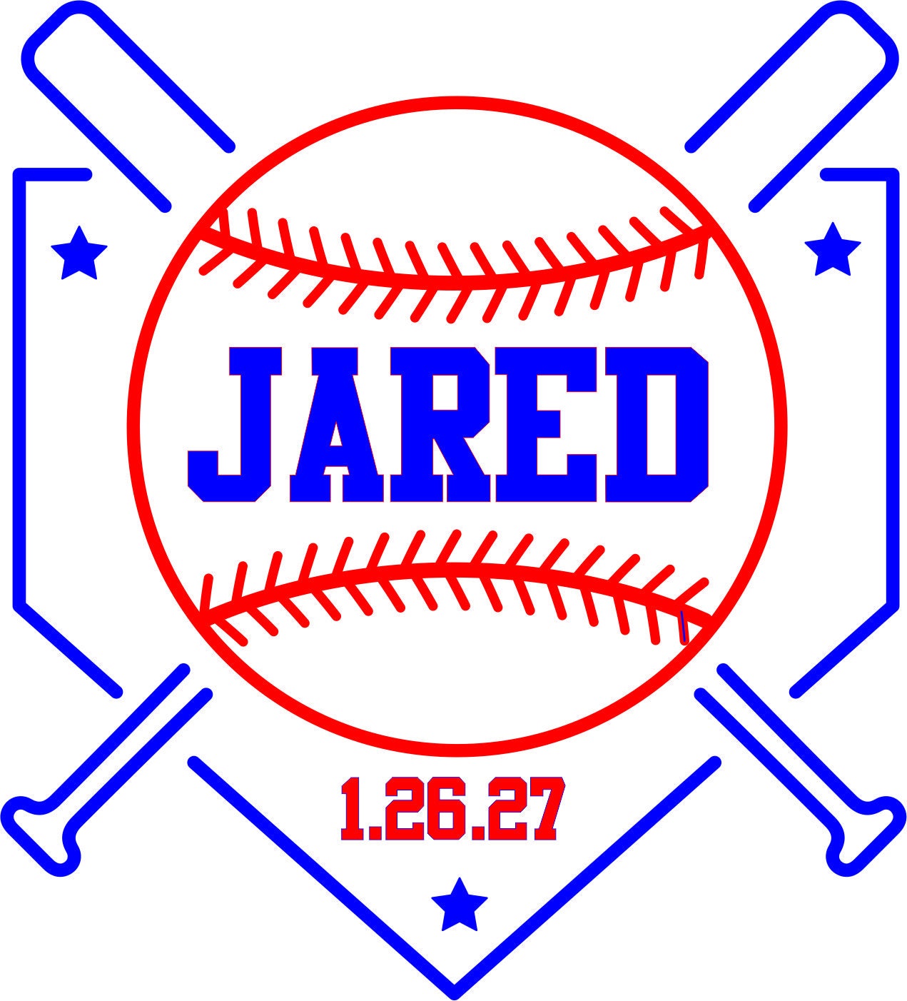 Homeplate Baseball and Bat Logo for Bar Mitzvah - Etsy