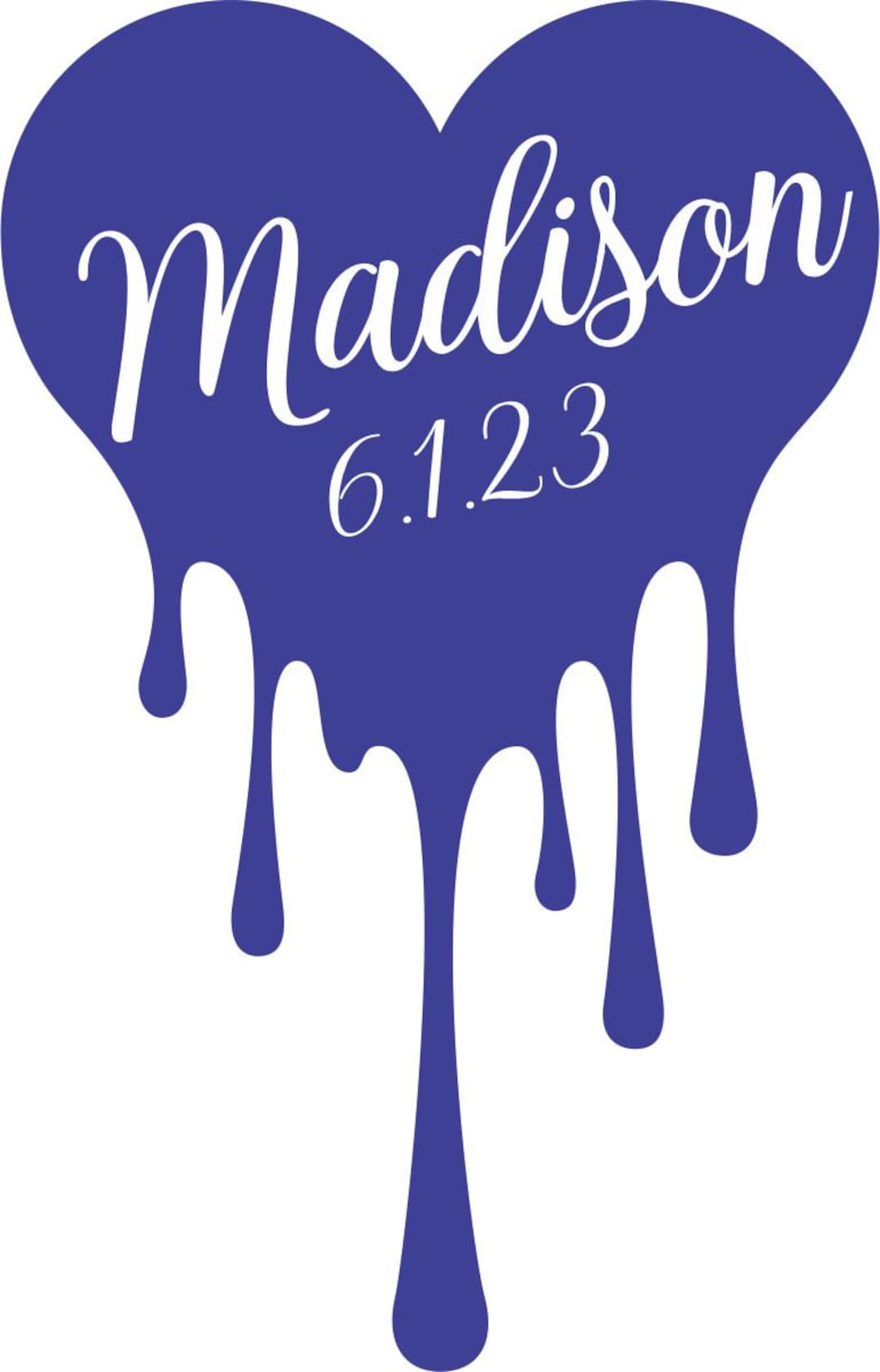 Drippy Heart Bat Mitzvah Logo - Etsy