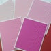 Set of 5 Daisy Flower Embossed Cards in Shades of Pink Thank - Etsy