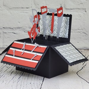 Tool Box Pop-up Birthday Card/gift Card Holder, Pop-up 3D Card, Pop up ...