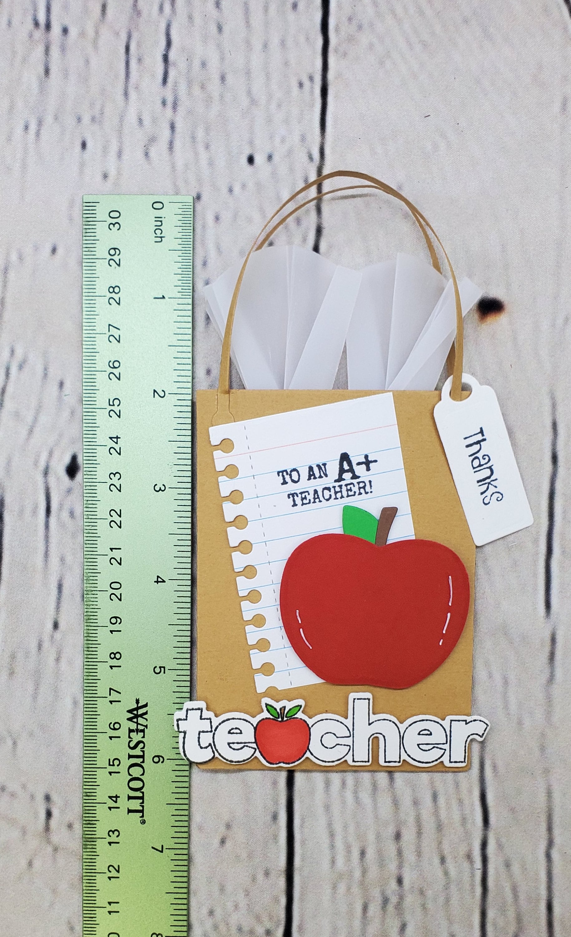 Notebook Paper Teacher Gift Card Holderteacher Appreciation - Etsy