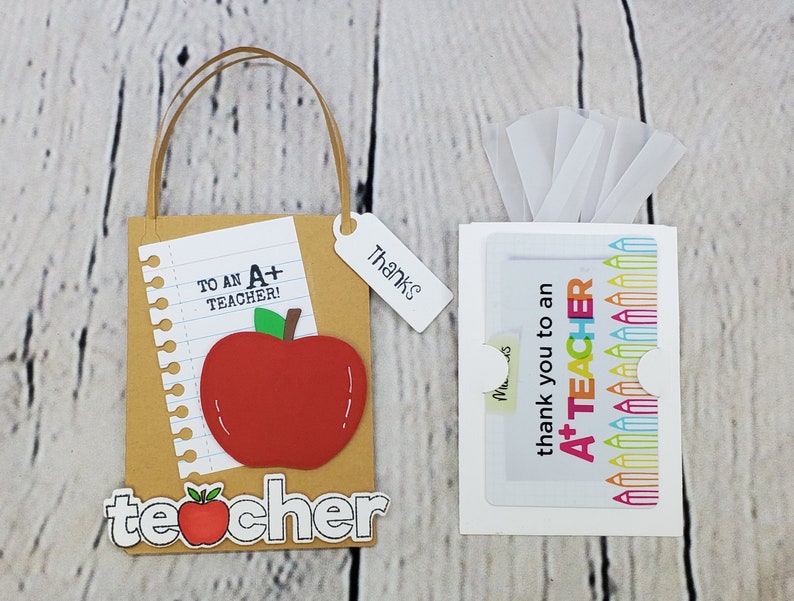 Notebook Paper Teacher Gift Card Holderteacher Appreciation - Etsy