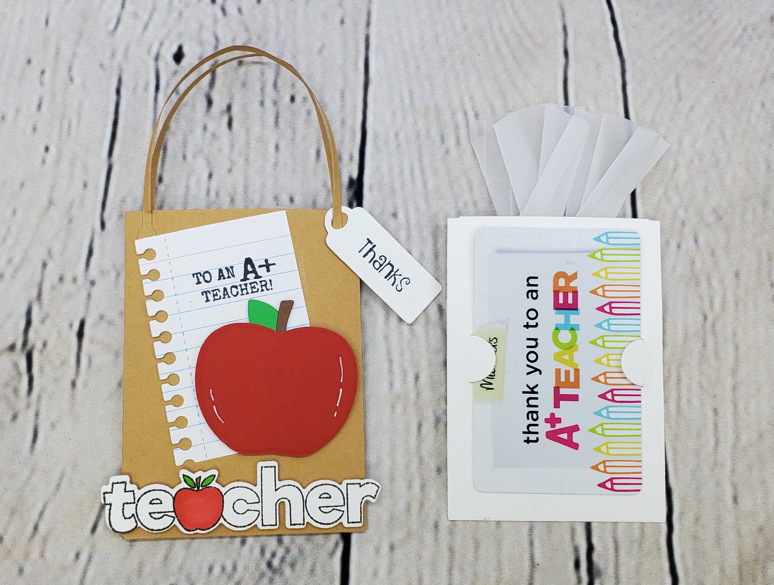 Notebook Paper Teacher Gift Card Holderteacher Appreciation - Etsy