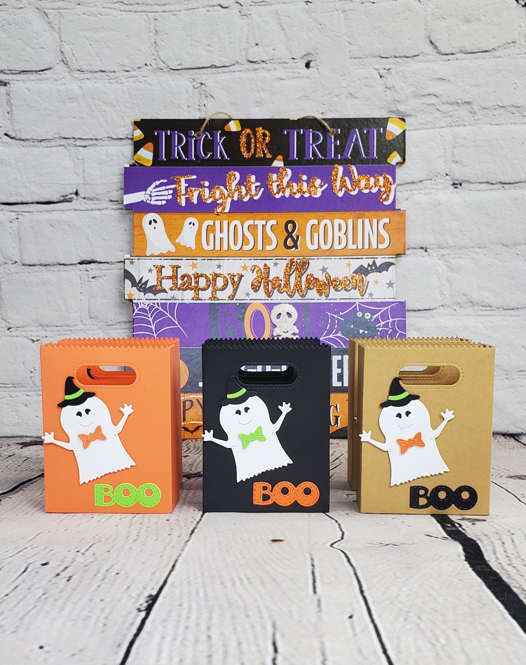 Halloween Ghost Goodie Bags, Halloween Favor Bags, Halloween Party ...