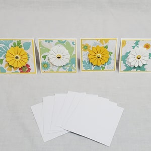 Handmade 3x3 Mini Cards Set of 6, Blank With Envelopes for Small Thank ...