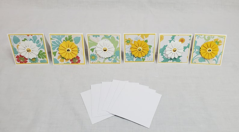 Handmade 3x3 Mini Cards Set of 6 Blank With Envelopes for | Etsy