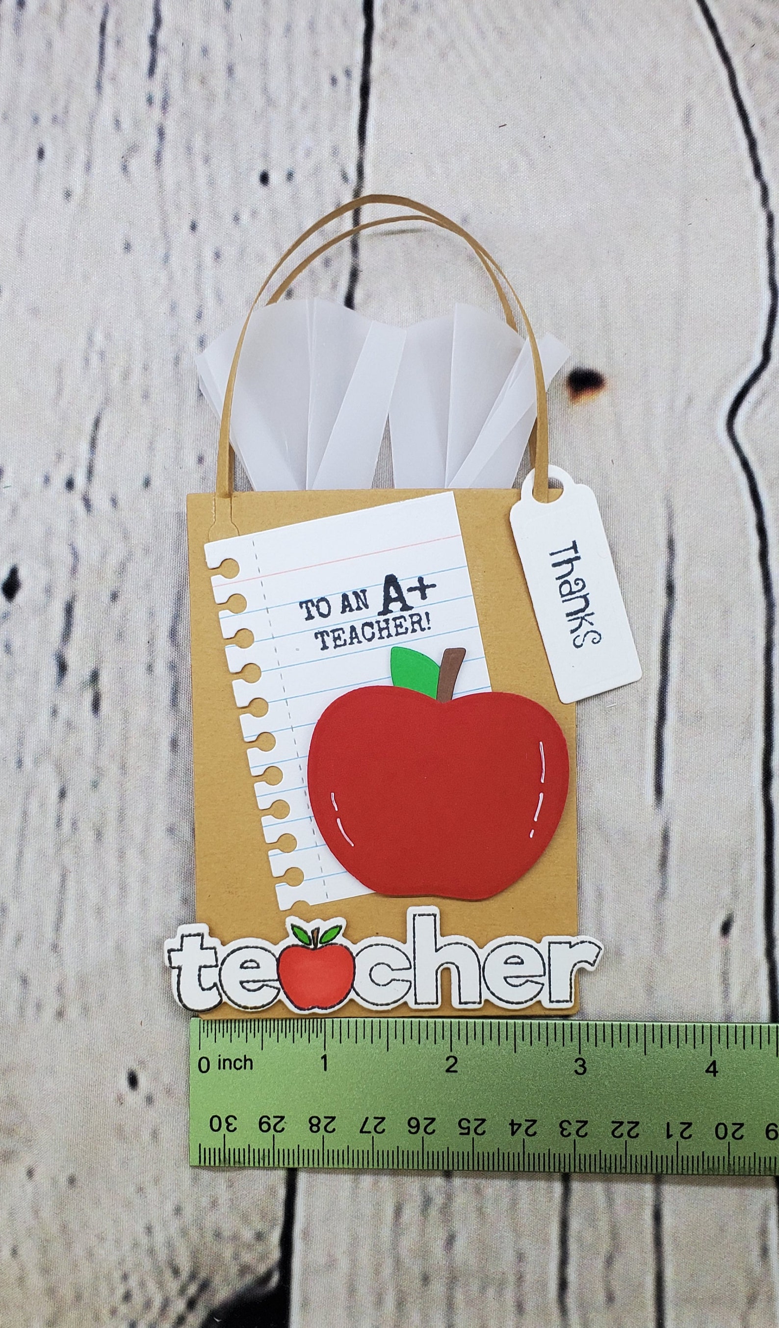 Notebook Paper Teacher Gift Card Holderteacher Appreciation - Etsy