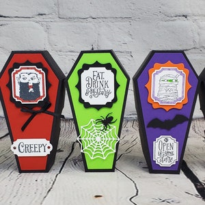 Halloween Coffin Treat Boxes, Halloween Coffin Favor Boxes, Coffin ...