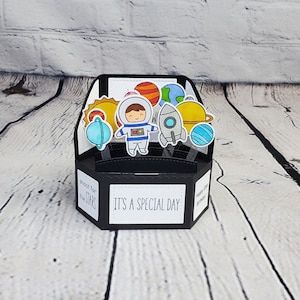Outer Space Pop up Box Card Pop up 3D Card Planet Card - Etsy