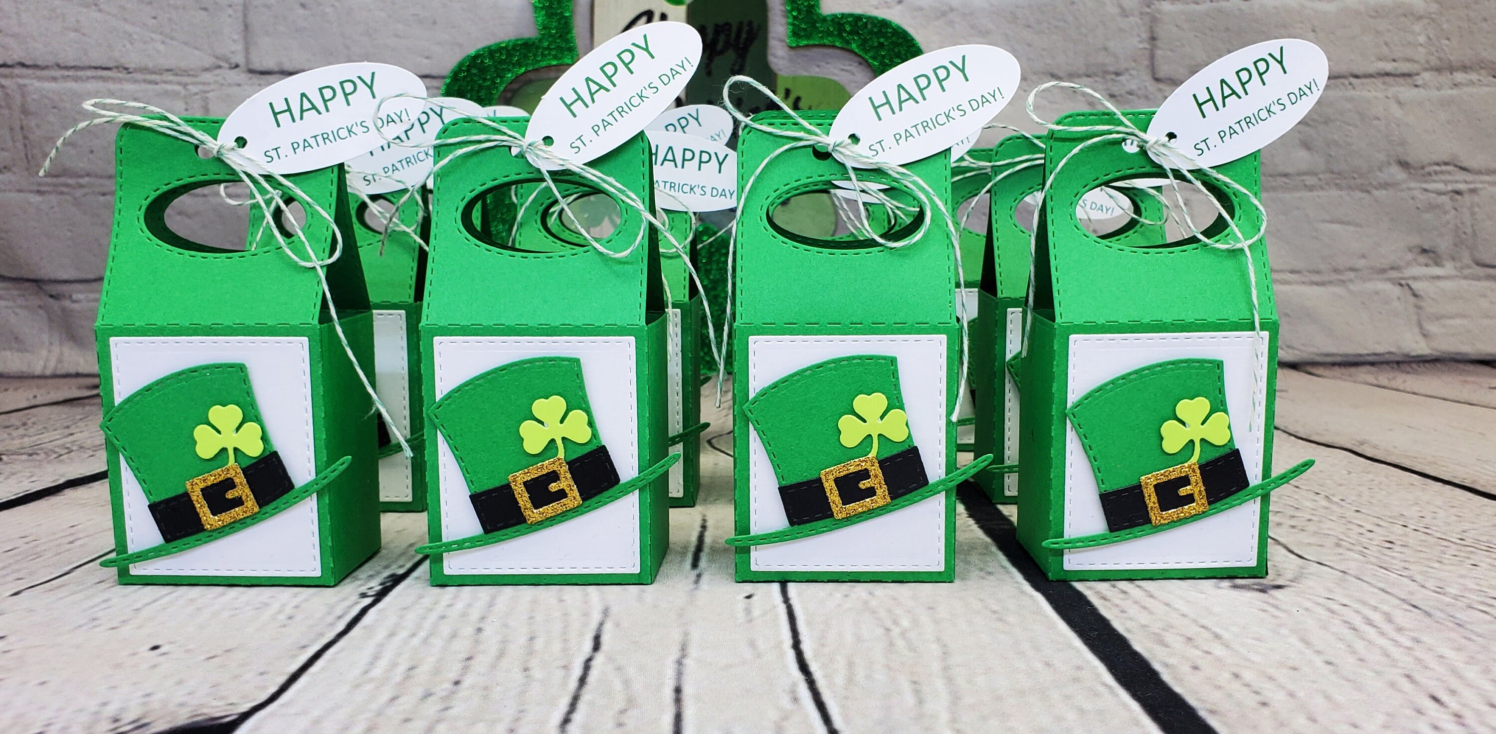 St.patricks Day Gable Boxes,st. Patrick's Day Treat/favor Boxes ...