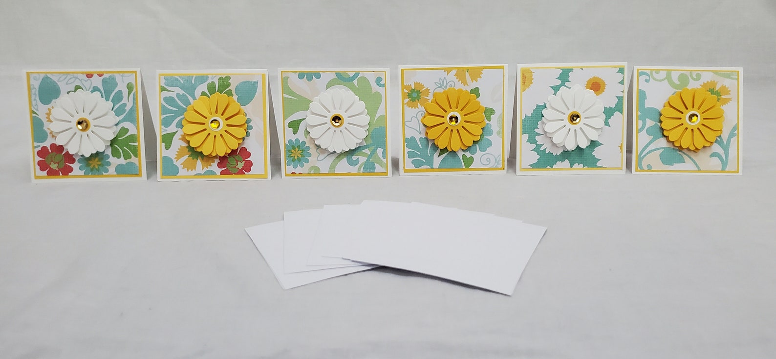 Handmade 3x3 Mini Cards Set of 6 Blank With Envelopes for | Etsy