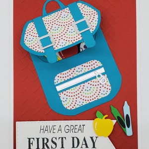 Back to School Backpack Card for Student or Teacher, 1st Day of School ...