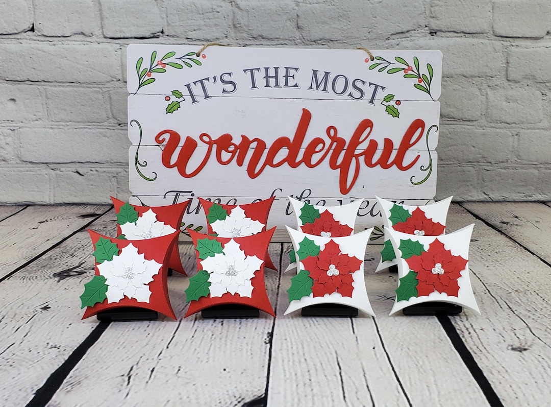 Christmas Fancy Pillow Treat Boxes, Christmas Party Favor, Winter Favor ...