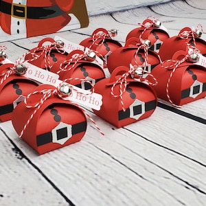 Santa Treat Boxes, Christmas Favor Boxes, Santa Favor Boxes, Santa Gift ...