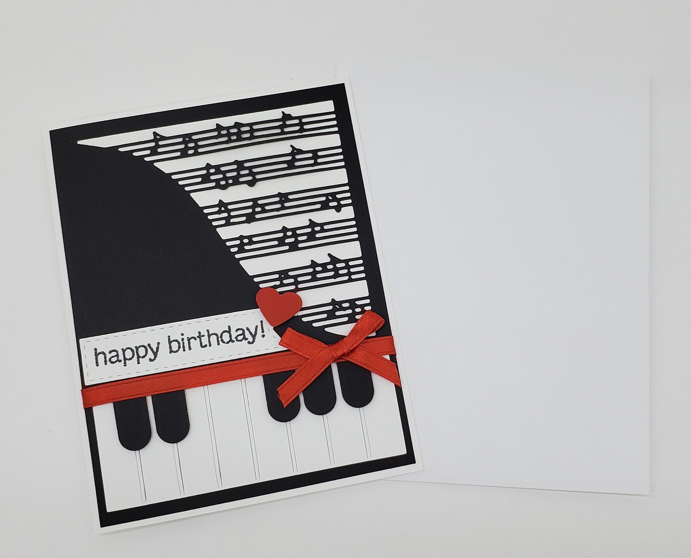 Piano Birthday Card, Handmade Piano Card, Birthday Card for Musician or ...