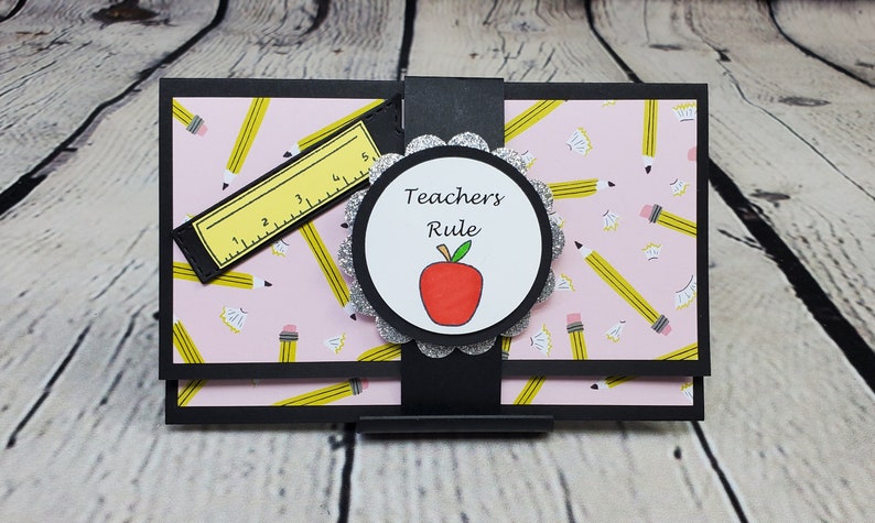 Teacher Gift Card Holder Pencil & Ruler Teacher Appreciation - Etsy