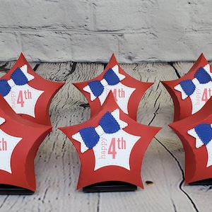 July 4th Star Treat Boxes,patriotic Treat Boxes,party Favors/goodie ...