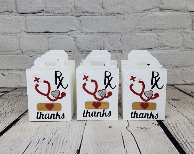 Nurse Goody Bags, Heart With Pulse Bags, Nurse Birthday, Nurse ...