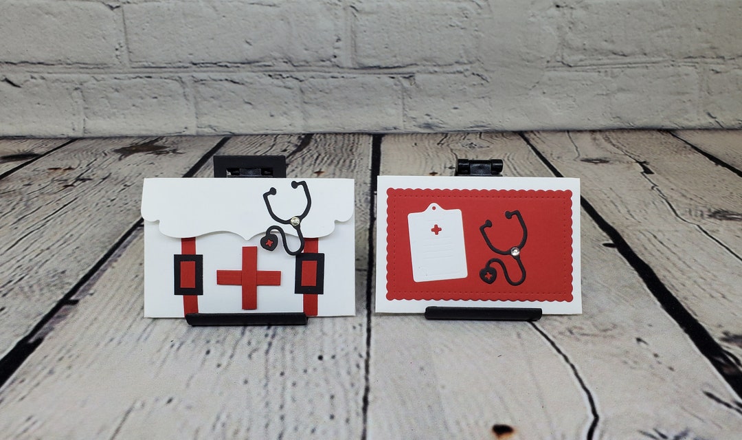 First Aid or Clipboard and Stethoscope Gift Card Holders for Doctor ...