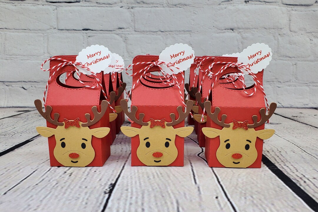 Christmas Reindeer Gable Treat Boxes, Reindeer Treat Boxes, Christmas ...