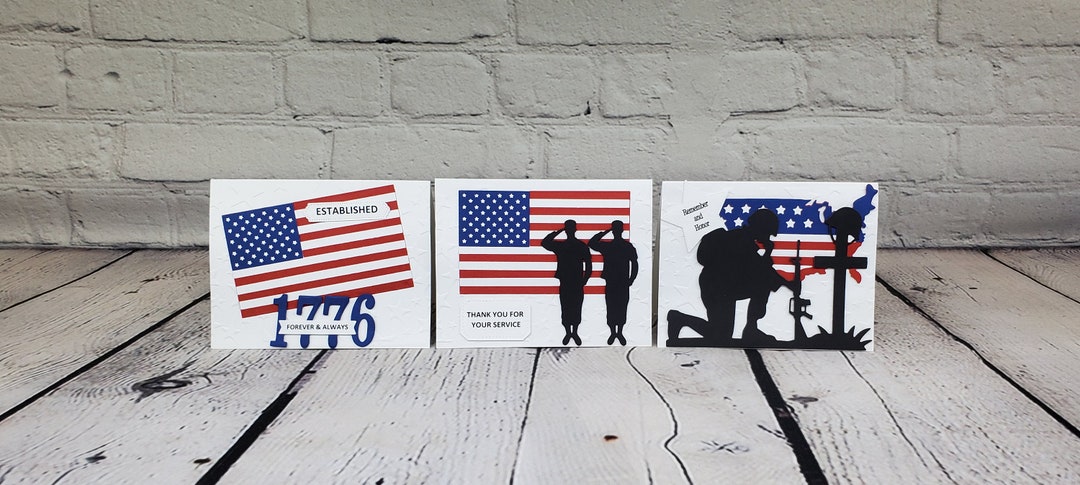 American Flag Card, Memorial Day Card, Remembering Our Heroes, Red ...