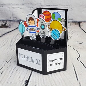 Outer Space Pop up Box Card Pop up 3D Card Planet Card - Etsy