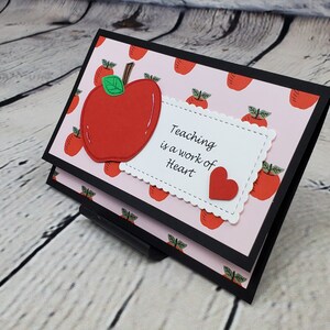 Apple Teacher Gift Card Holder Pink, Teacher Appreciation Gift Card ...