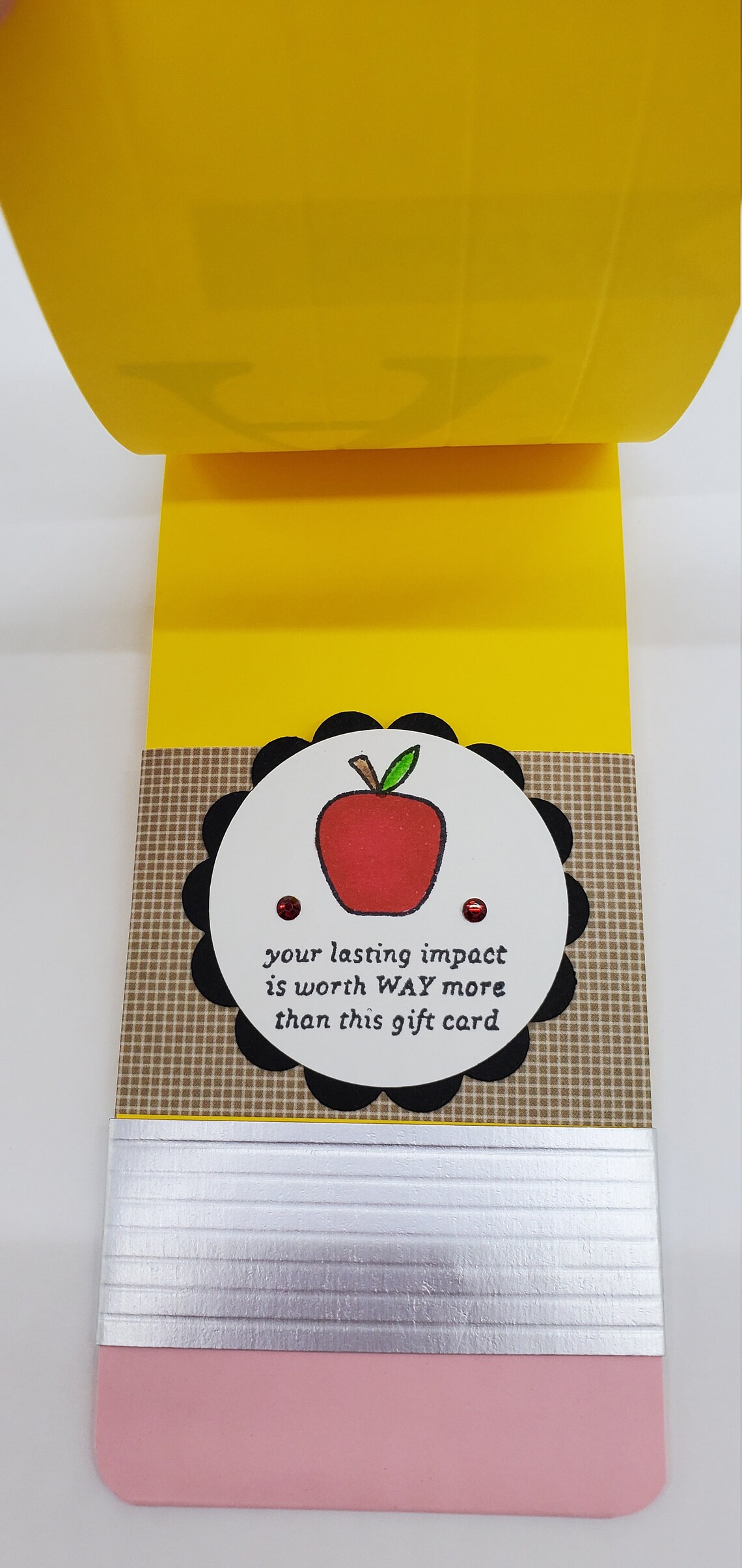 Set of 2pencil A Teacher Gift Card Holder & Apple Thank You - Etsy