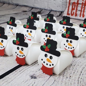 Snowman Treat Boxes, Snowman Favor Boxes, Christmas Treat Boxes ...