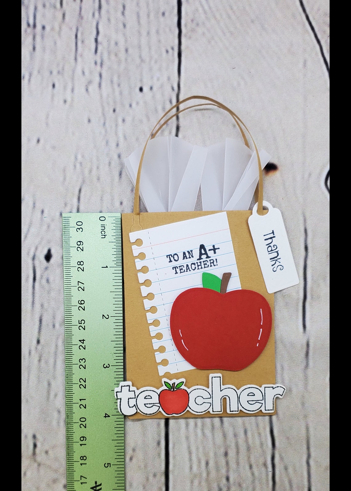 Notebook Paper Teacher Gift Card Holderteacher Appreciation - Etsy