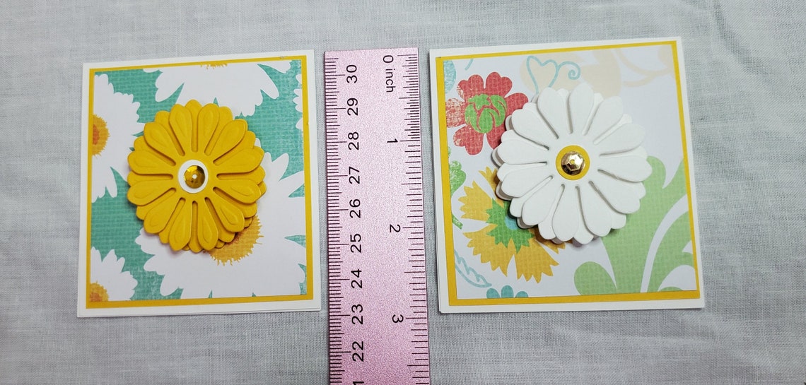 Handmade 3x3 Mini Cards Set of 6 Blank With Envelopes for | Etsy