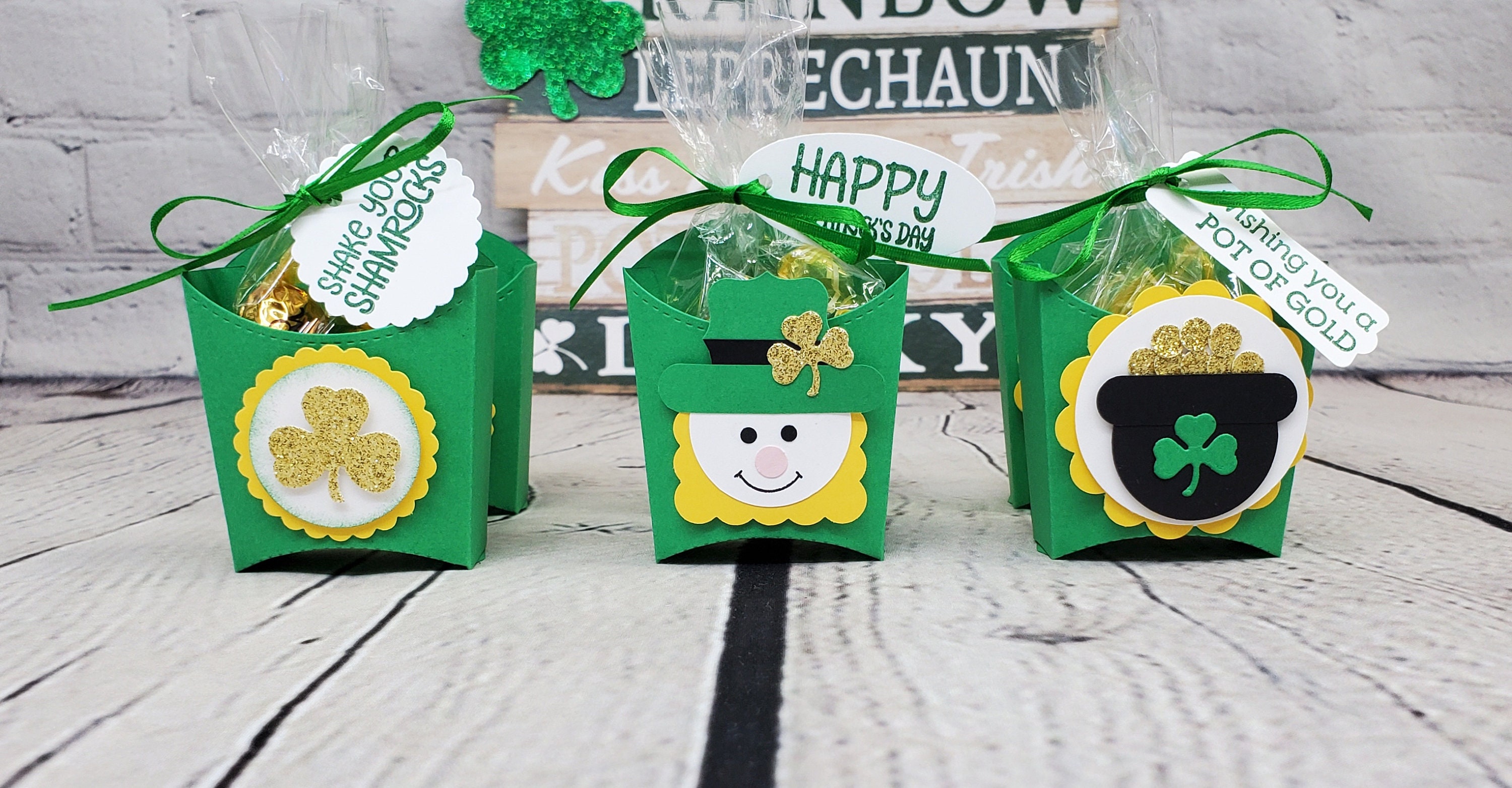 Mini St. Patrick's Day Fry Treat Boxes,st.patrick's Day Favor Boxes ...