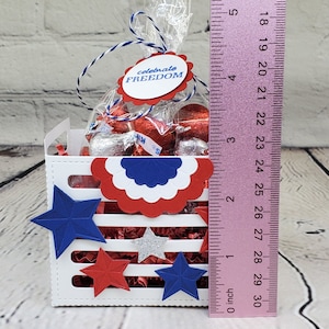 4th of July Crate Treat Box ,patriotic Treat Bags,party Favor Bags,red ...