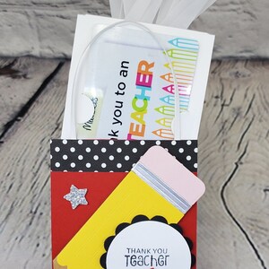 Pencil Teacher Thank You Gift Card Holder, Teacher Appreciation Gift ...