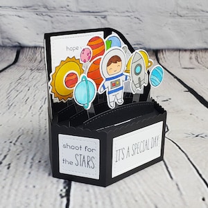 Outer Space Pop up Box Card Pop up 3D Card Planet Card - Etsy