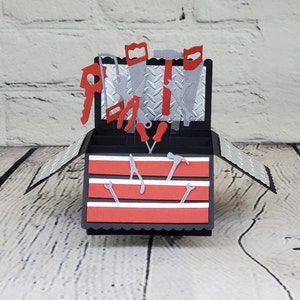 Tool Box Pop-up Birthday Card/gift Card Holder, Pop-up 3D Card, Pop up ...